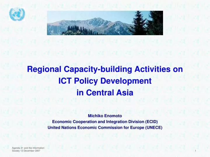 PPT - Regional Capacity-building Activities on ICT Policy Development ...