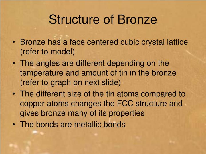 PPT - BRONZE PowerPoint Presentation - ID:3701702