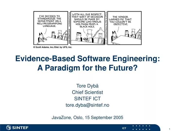 PPT - Evidence-Based Software Engineering: A Paradigm for the Future ...