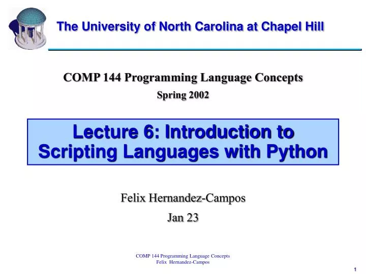 PPT - Lecture 6: Introduction to Scripting Languages with Python ... PPT - Lecture 6: Introduction to Scripting Languages with Python ...