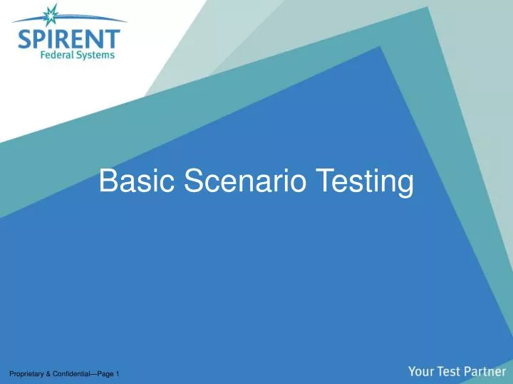 PPT - Basic Scenario Testing PowerPoint Presentation, free download ...