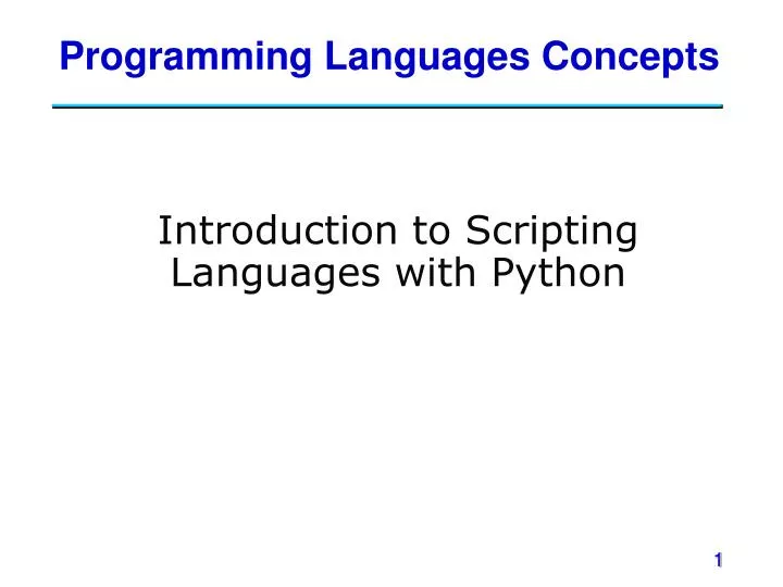 Ppt Introduction To Scripting Languages With Python Powerpoint Presentation Id3702099