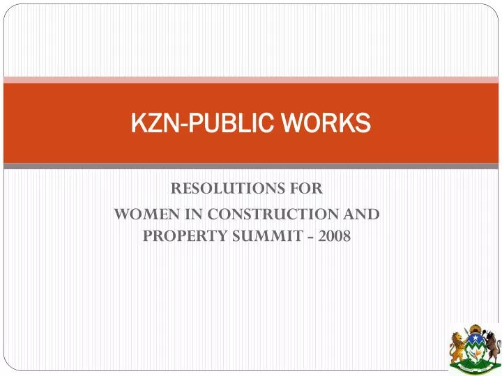 PPT - KZN-PUBLIC WORKS PowerPoint Presentation, free download - ID:3702168