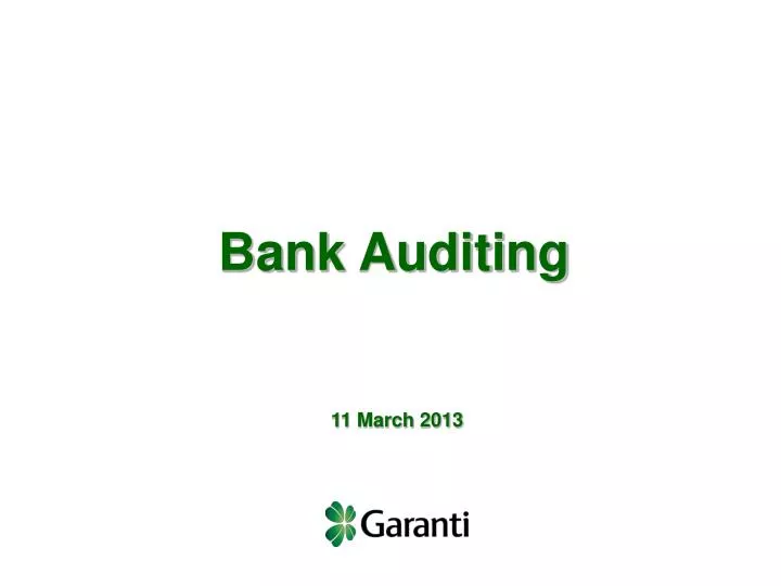 PPT - Bank Auditing PowerPoint Presentation, free download - ID:3702336