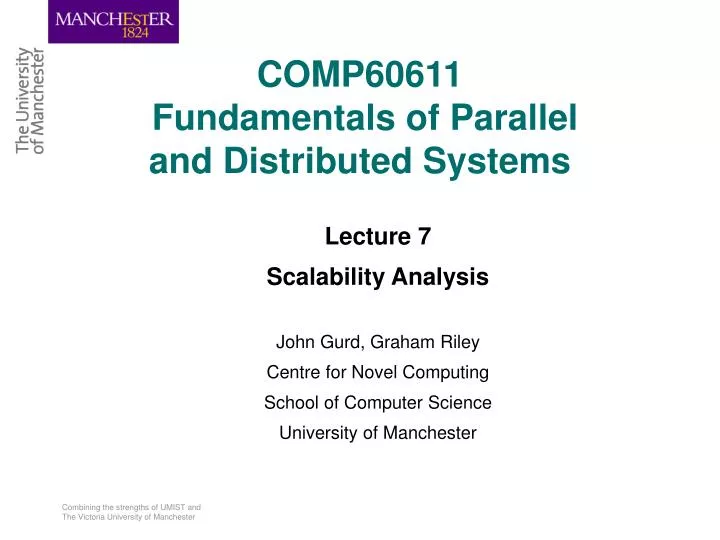 Ppt Comp60611 Fundamentals Of Parallel And Distributed Systems Powerpoint Presentation Id 