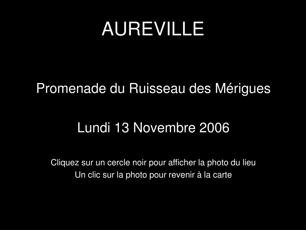PPT - Aureville Promenade du Ruisseau des Mérigues D’après Les ...