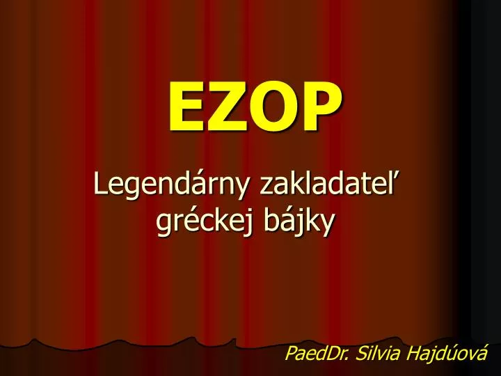 PPT - EZOP PowerPoint Presentation, free download - ID:3703215