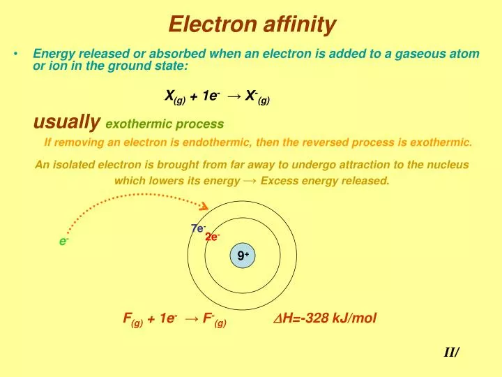 PPT - Electron affinity PowerPoint Presentation, free download - ID:3704050