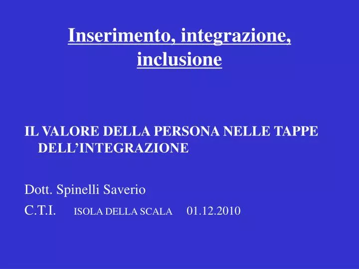 Inserimento