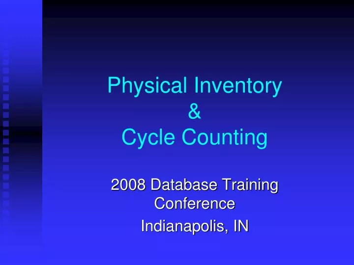 PPT - Physical Inventory & Cycle Counting PowerPoint Presentation, free ...