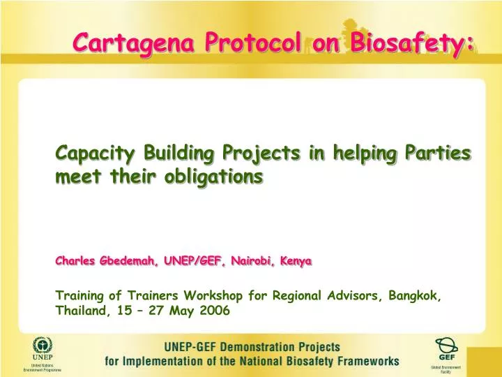 PPT - Cartagena Protocol on Biosafety: PowerPoint Presentation, free ...
