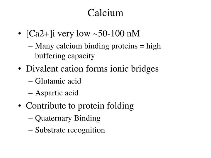 PPT - Calcium PowerPoint Presentation, free download - ID:3706064