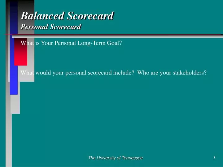 PPT - Balanced Scorecard Personal Scorecard PowerPoint Presentation ...
