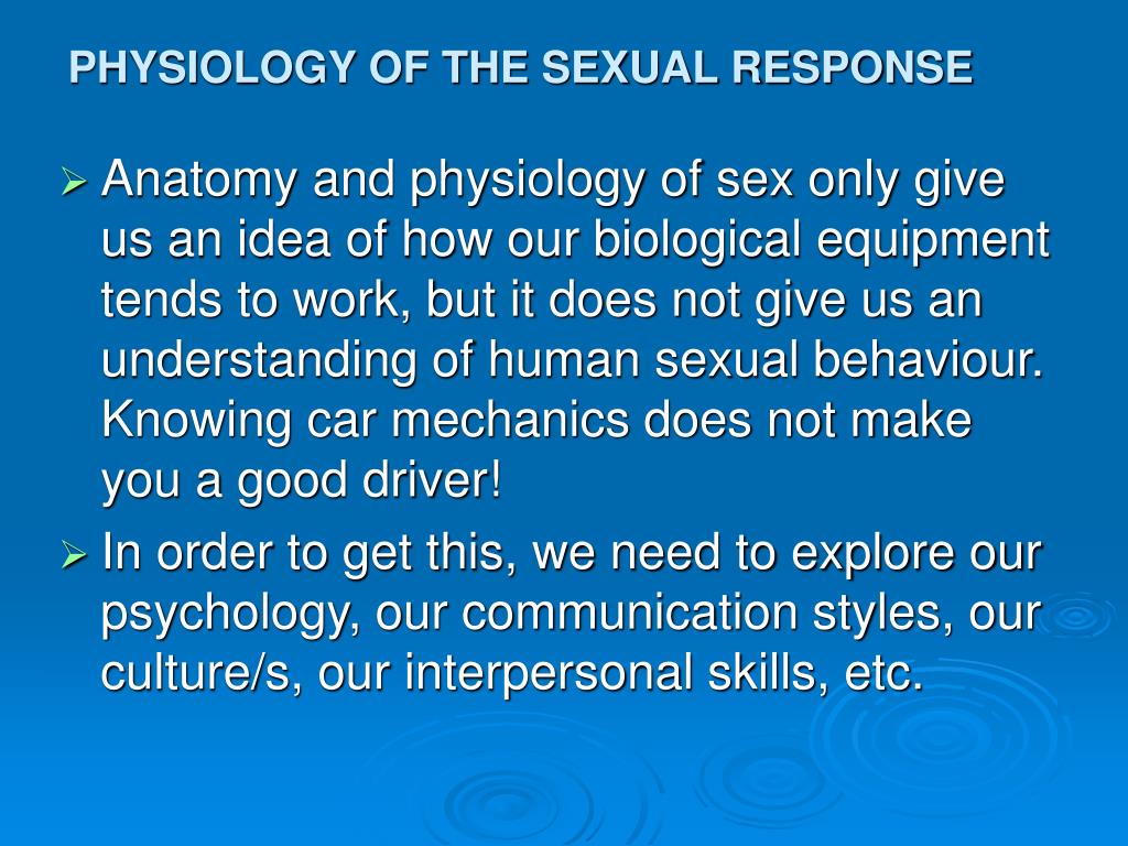 Ppt Physiology Of The Sexual Response Powerpoint Presentation Free