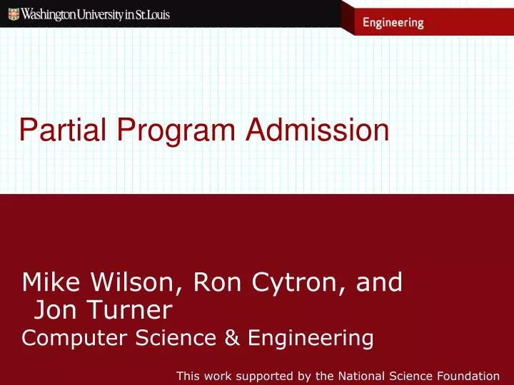 PPT - Partial Program Admission PowerPoint Presentation, free download ...