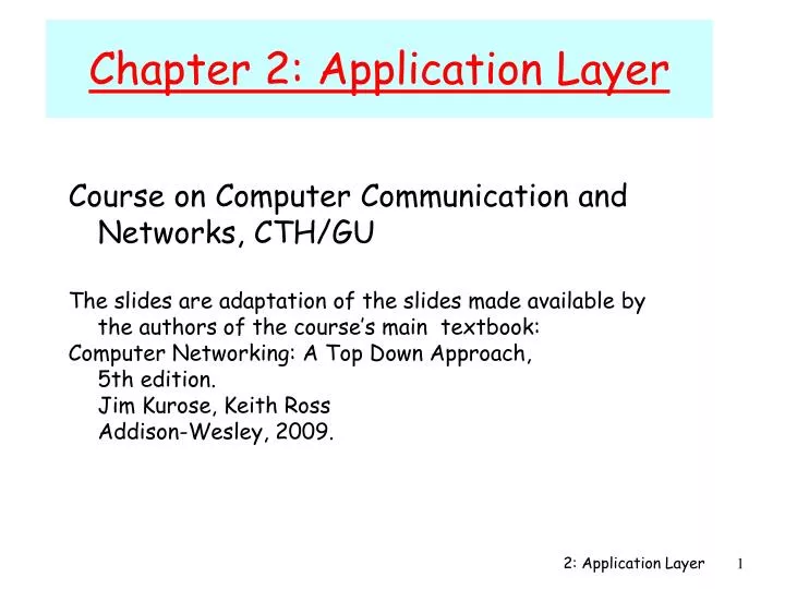 PPT - Chapter 2: Application Layer PowerPoint Presentation, free ...