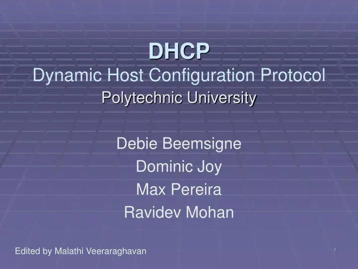 PPT - DHCP Dynamic Host Configuration Protocol PowerPoint Presentation - ID:3712089