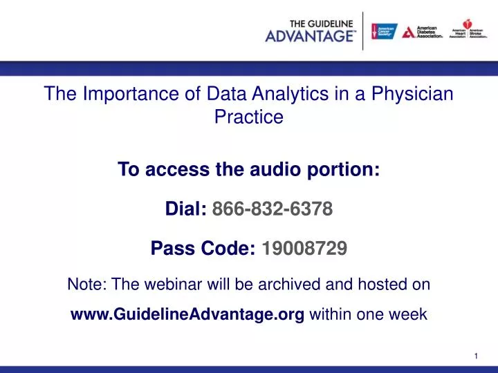 PPT - The Importance of Data Analytics in a Physician Practice ...