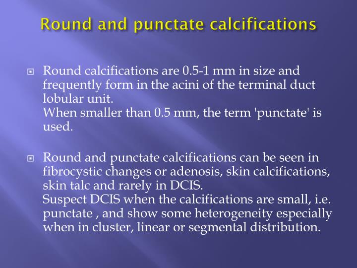 PPT - Breast Calcifications - Differential diagnosis and BIRADS ...