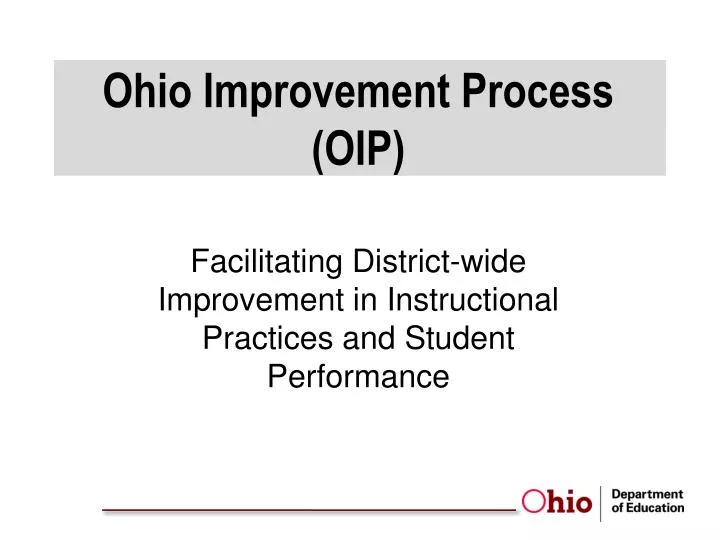 PPT - Ohio Improvement Process (OIP) PowerPoint Presentation, free ...
