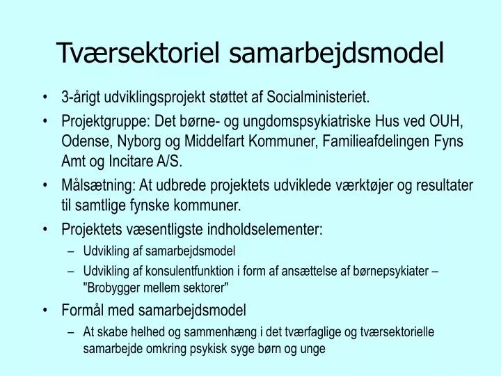 PPT - Tværsektoriel samarbejdsmodel PowerPoint Presentation, free ...