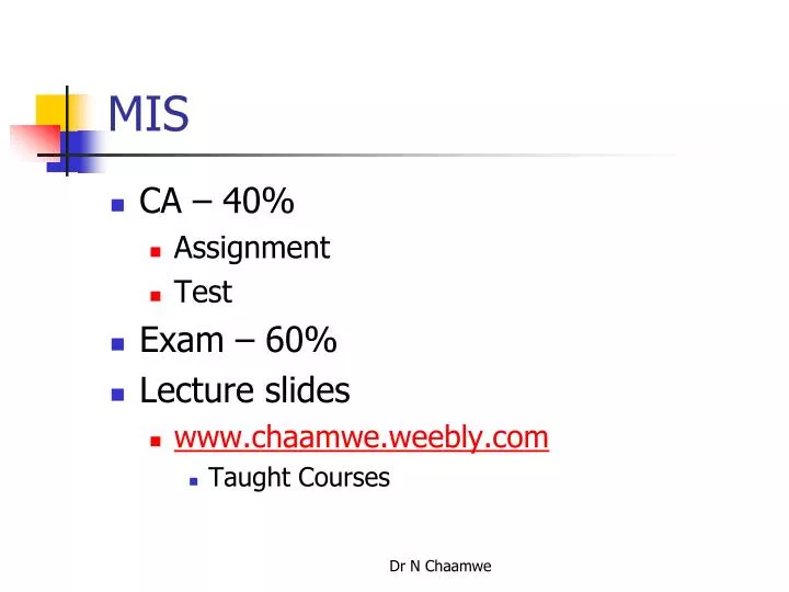 PPT - MIS PowerPoint Presentation, free download - ID:3714421