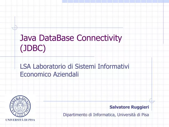 PPT - Java DataBase Connectivity (JDBC) PowerPoint Presentation, free download - ID:3714685