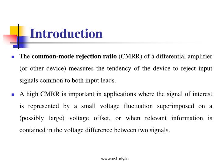 PPT - Common Mode Rejection Ratio PowerPoint Presentation - ID:3714791