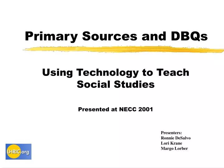 PPT - Primary Sources and DBQs PowerPoint Presentation, free download ...