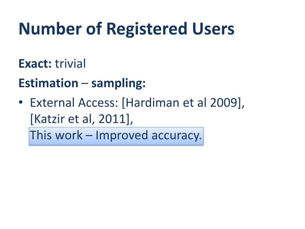 Ppt Estimating Clustering Coefficients And Size Of Social Networks