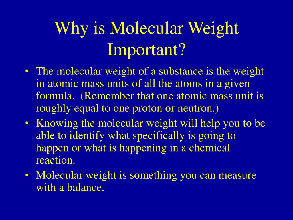 PPT Determining The Molecular Weight Of A Substance From Its Formula