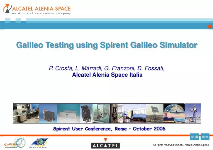 PPT - Galileo Testing using Spirent Galileo Simulator PowerPoint ...