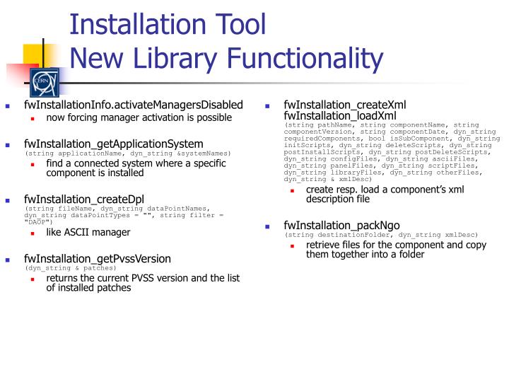 PPT - JCOP Framework Installation Tool PowerPoint Presentation - ID:3715856