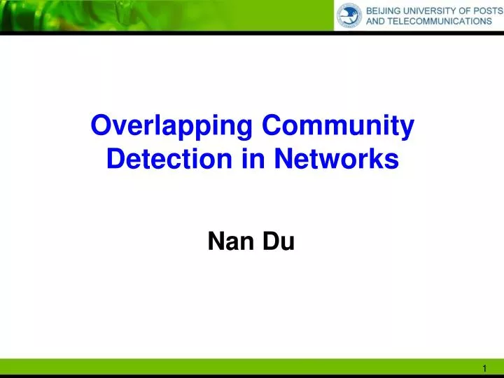 Ppt Overlapping Community Detection In Networks Powerpoint
