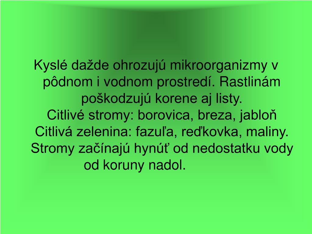 PPT - Kyslé dažde PowerPoint Presentation, free download - ID:3717282