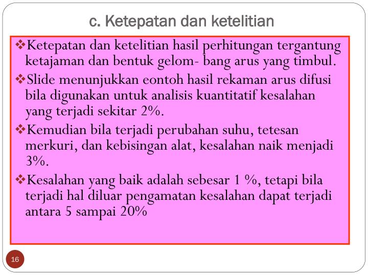 PPT - DASAR DAN KEPENTINGAN ANALISIS DENGAN POLAROGRAFI PowerPoint ...
