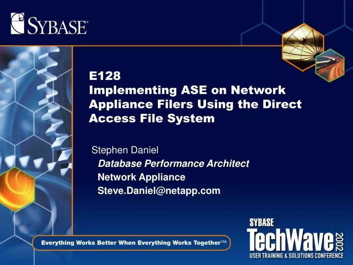 PPT - E128 Implementing ASE on Network Appliance Filers Using the ...