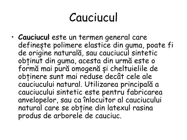PPT - Materii prime si materiale din cauciuc PowerPoint Presentation ...