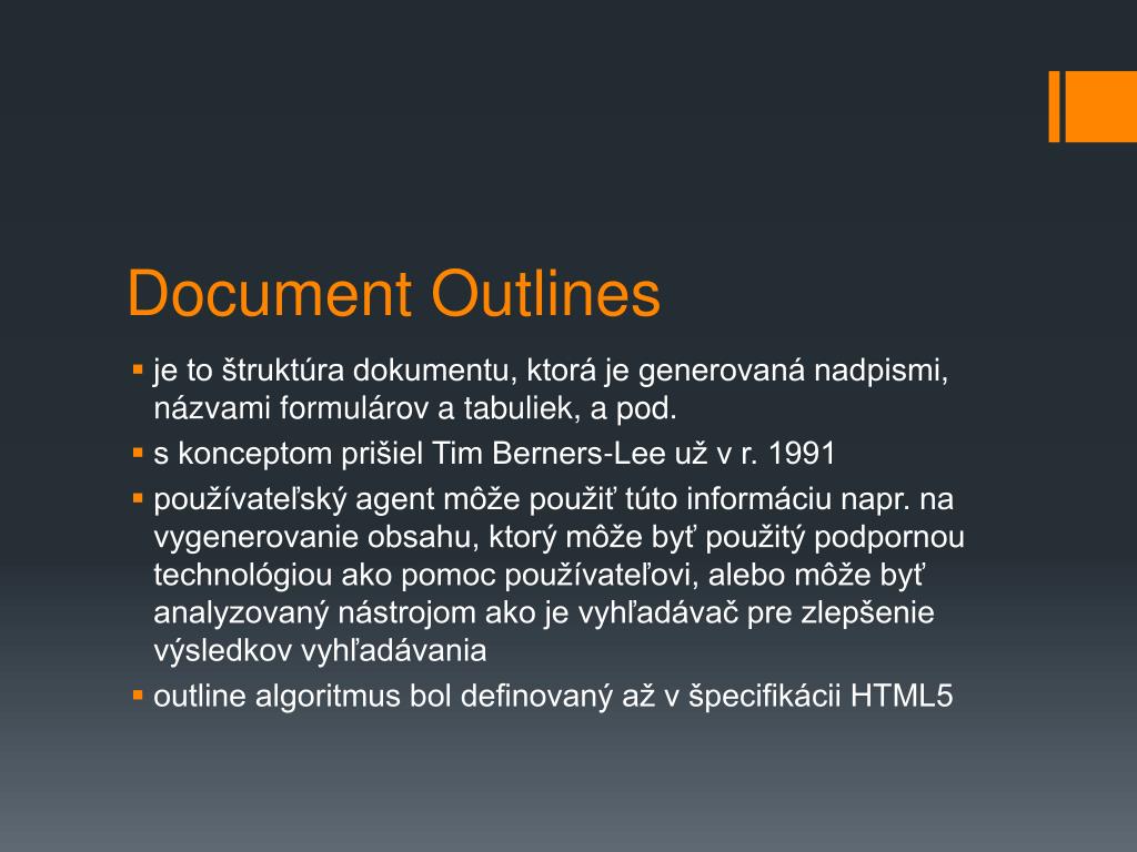 PPT - Document Outlines PowerPoint Presentation, free download - ID:3721908