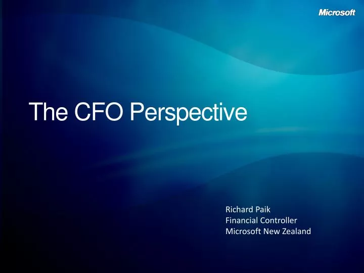 PPT - The CFO Perspective PowerPoint Presentation, free download - ID ...