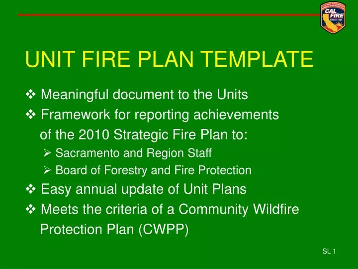 PPT - UNIT FIRE PLAN TEMPLATE PowerPoint Presentation, free download ...