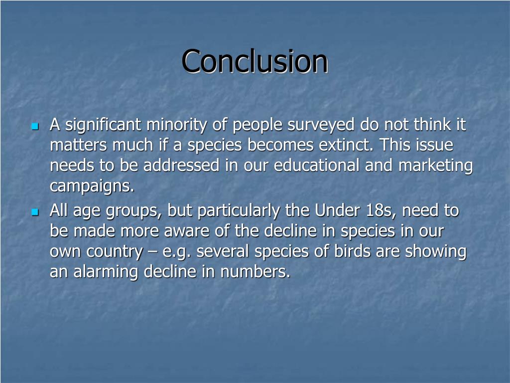 PPT - Wildlife Conservation Awareness Survey Results 2007 PowerPoint ...