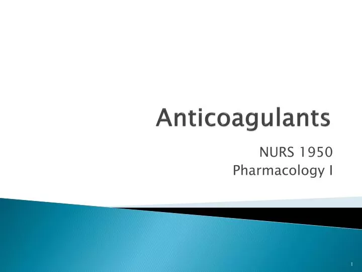 PPT - Anticoagulants PowerPoint Presentation, free download - ID:3725652