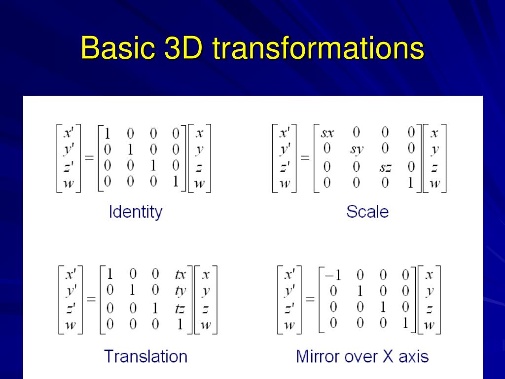PPT - Transformation of objects 2D transformations 3D transformations ... PPT - Transformation of objects 2D transformations 3D transformations ...