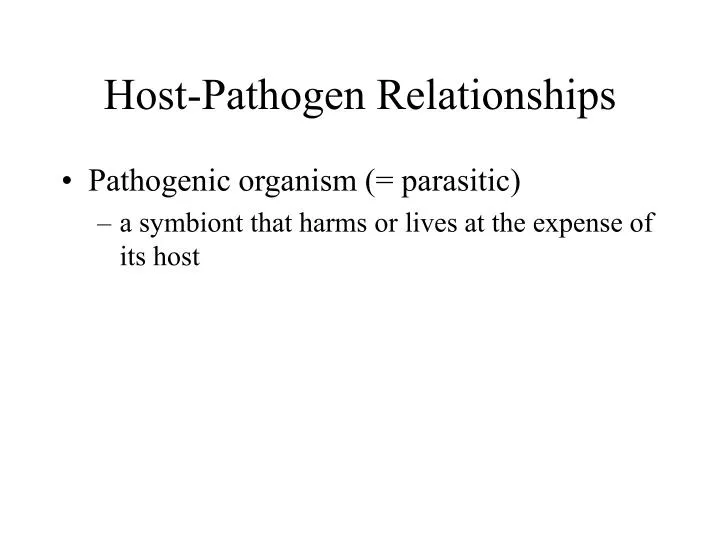 PPT - Host-Pathogen Relationships PowerPoint Presentation, free ...