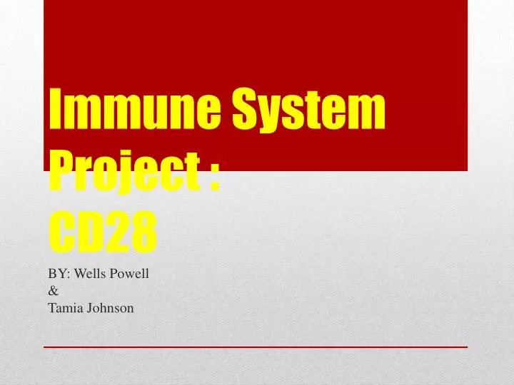 PPT - Immune System Project : CD28 PowerPoint Presentation, free ...