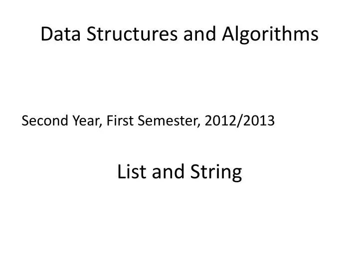 Ppt Data Structures And Algorithms Powerpoint Presentation Free 6360