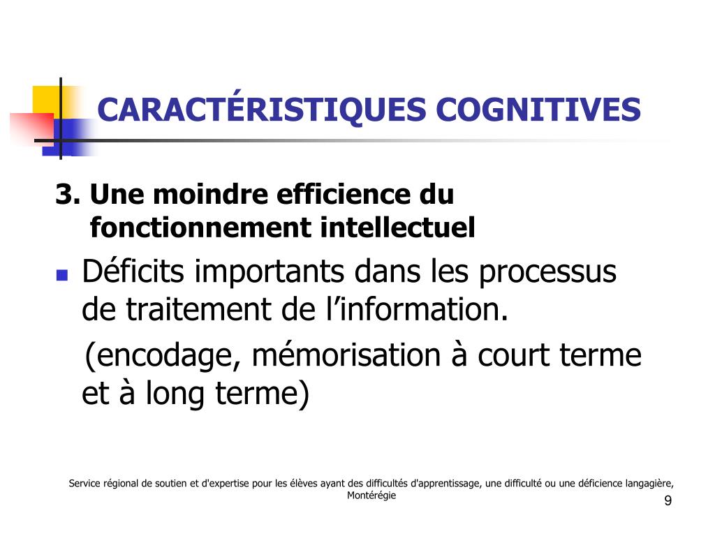 PPT - LA DÉFICIENCE INTELLECTUELLE LÉGÈRE PowerPoint Presentation, free ...