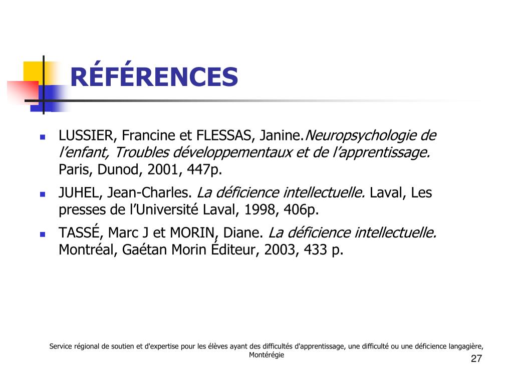 PPT - LA DÉFICIENCE INTELLECTUELLE LÉGÈRE PowerPoint Presentation, free ...
