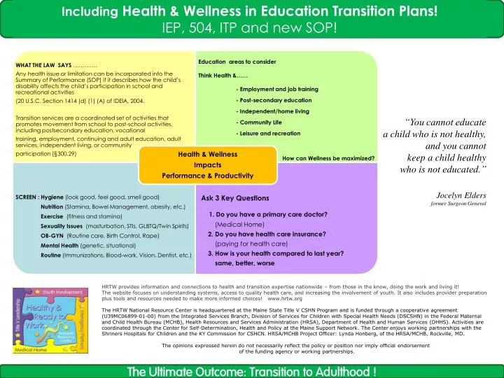 PPT - The Ultimate Outcome: Transition to Adulthood ! PowerPoint Presentation - ID:3729203